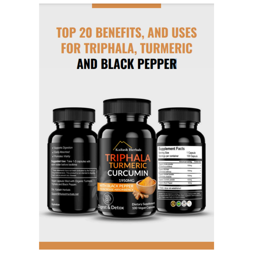 Free E-Book: Top 20 Benefits, and uses for Triphala, Turmeric and Blac ...
